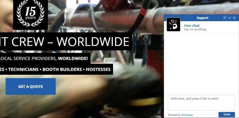 Neue Kontakt Funktion auf unserer Website - Stagehands.net